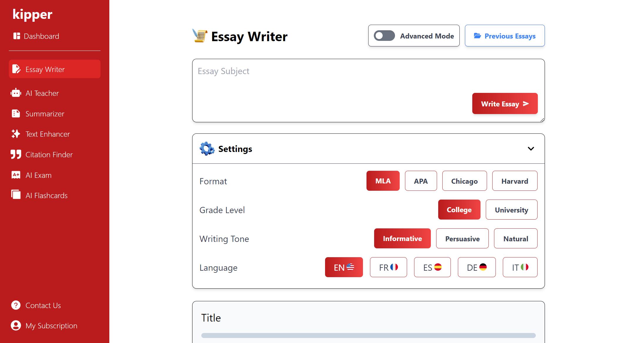Kipper AI: Top Undetectable AI Homework Tool For Students