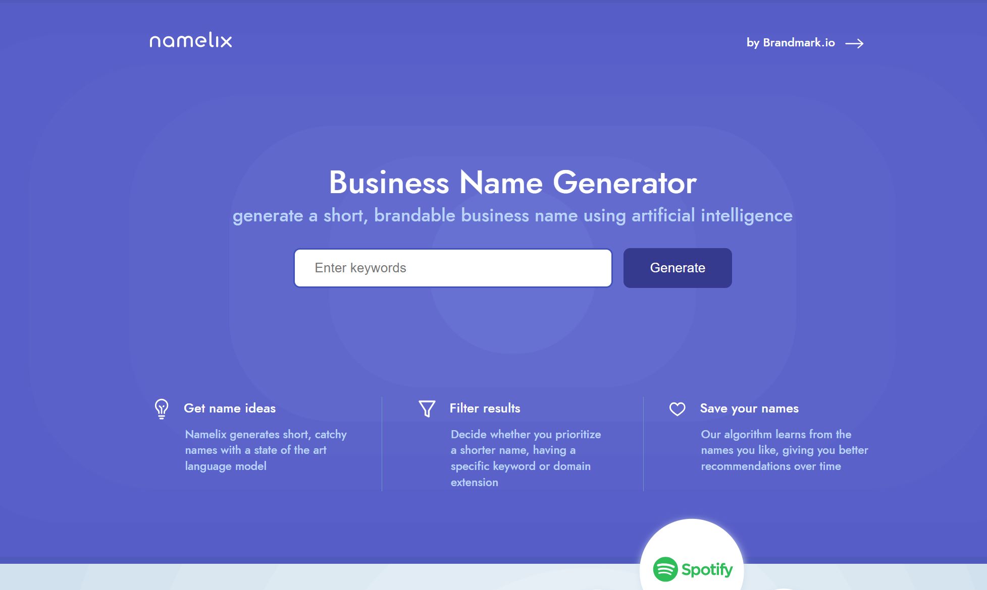 Namelix: The Best Business Name Generator ? Find Out | Appscribed