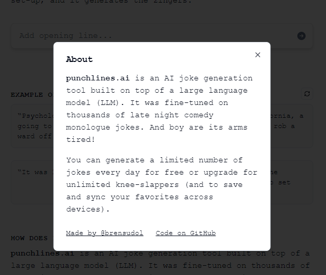 Punchlines.ai: New AI Joke Writing Partner