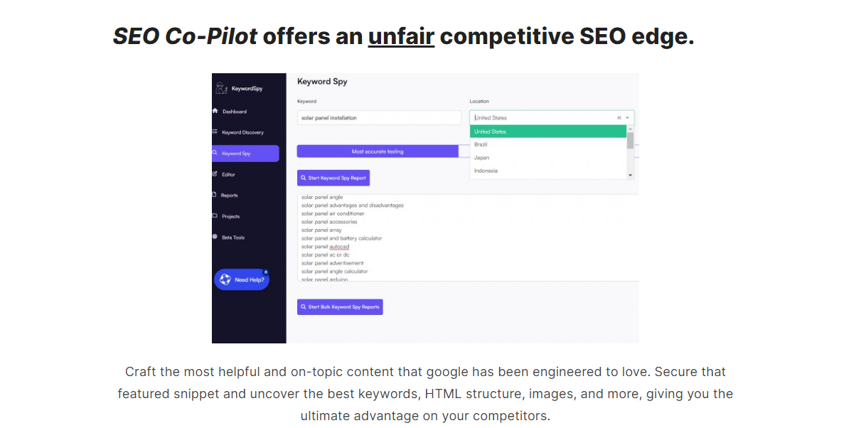 SEO Co-Pilot AI: AI Tool For On-Page SEO