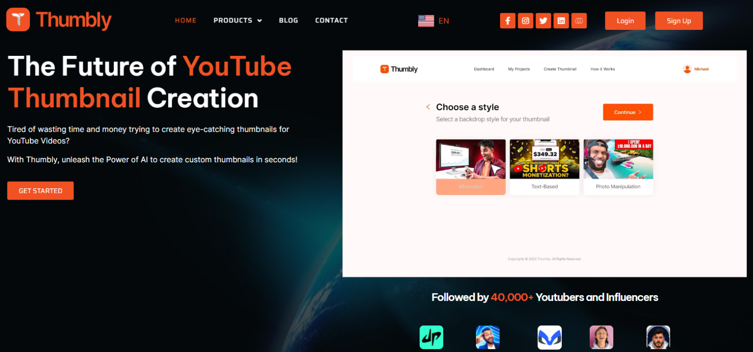 Thumbly: AI-Powered YouTube Thumbnail Creation Tool