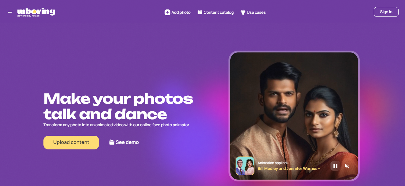 Unboring AI By Reface: Transformative Photo Animation