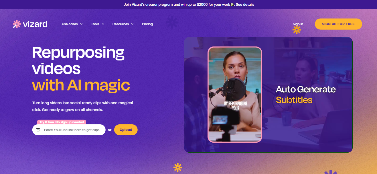 Vizard AI: AI Tool For Video Clipping And Editing