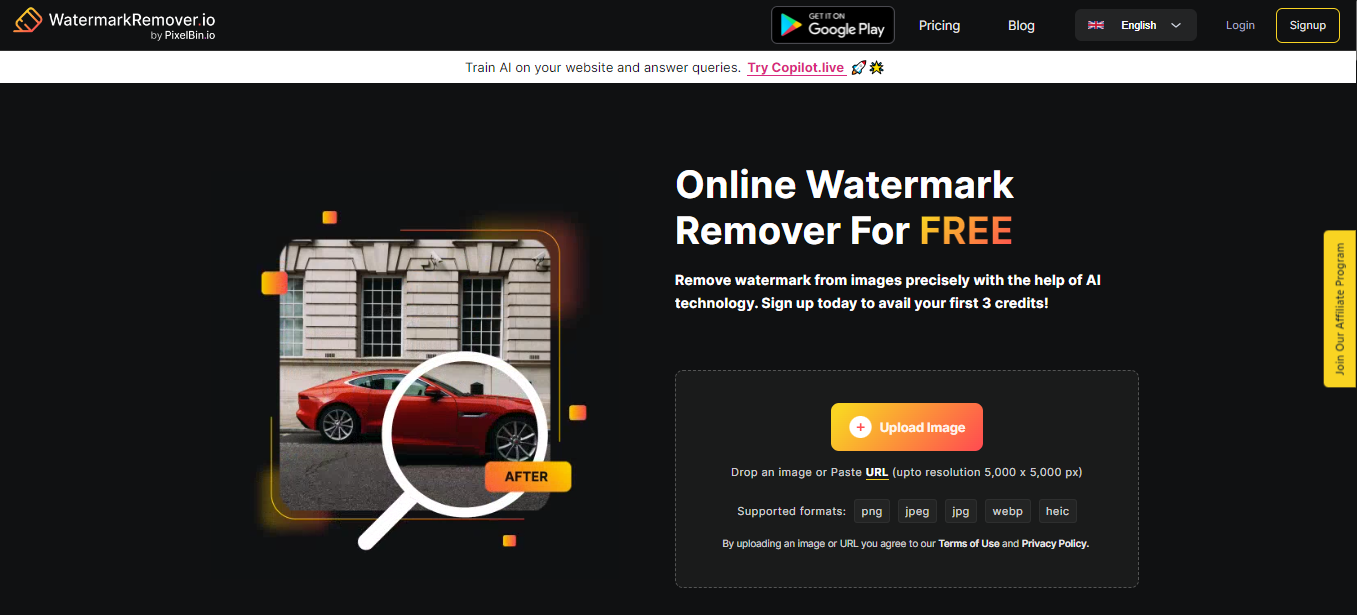 WatermarkRemover.io: AI Tool That Removes Image Watermarks