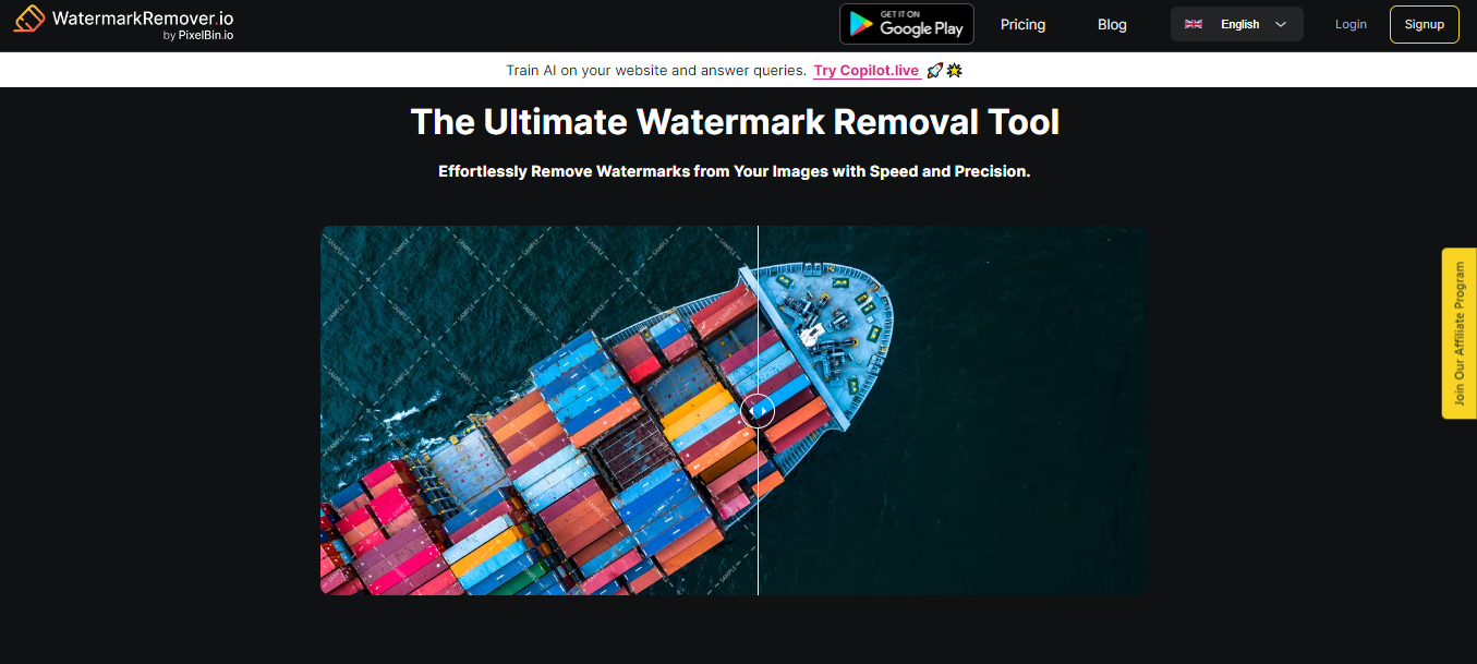 WatermarkRemover.io: AI Tool That Removes Image Watermarks