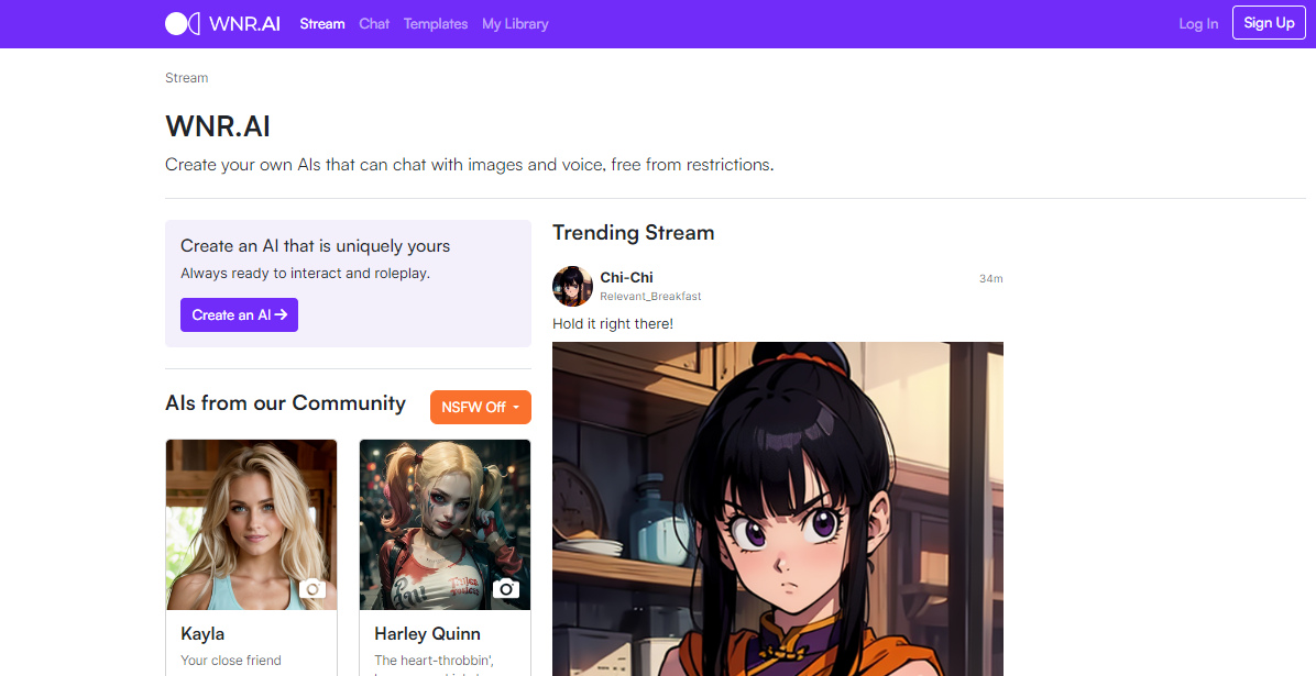 WNR.AI: Innovative AI Chat Including NSFW