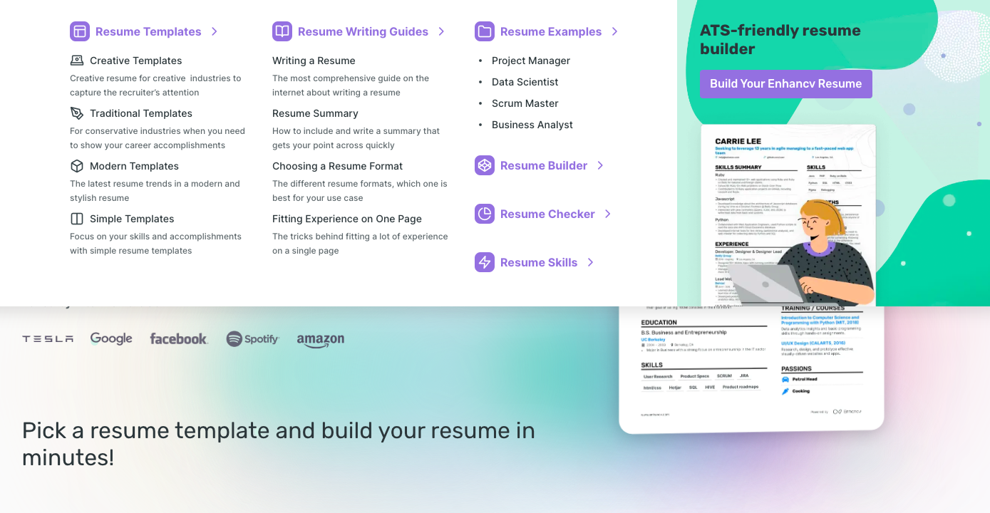 Enhancv: AI-Powered Resume Builder For Professionals