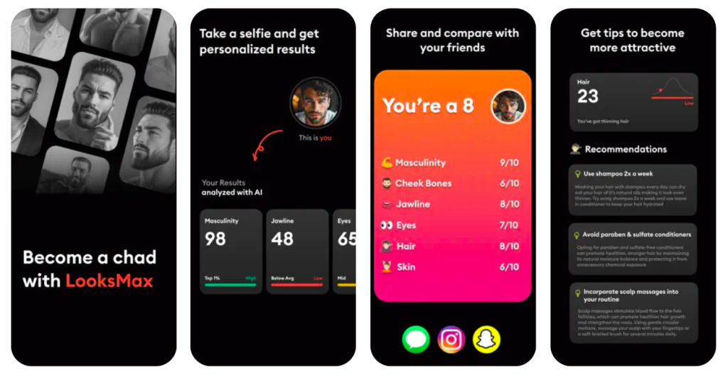 LooksMaxxing AI: Personalized Coach For Self-Improvement | Appscribed