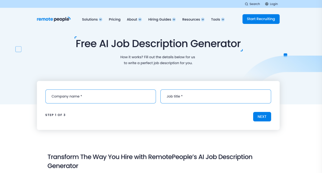 AI Job Description Generator: Job Descriptions Made Easy
