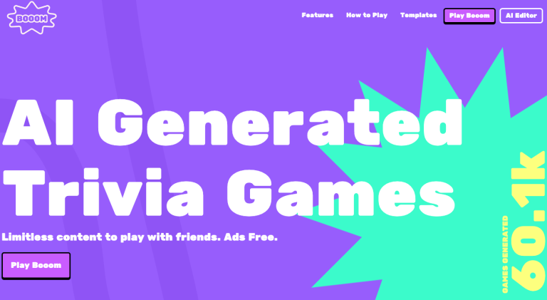 Booom AI: Platform For Custom Trivia And Social Game