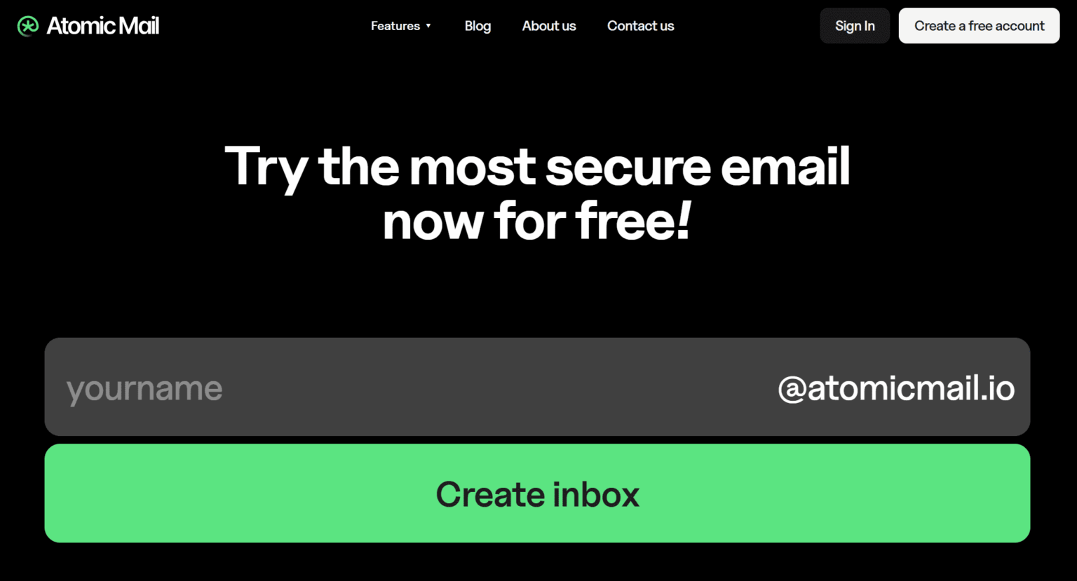 Atomic Mail: Free To Use Encrypted Email Service | Appscribed